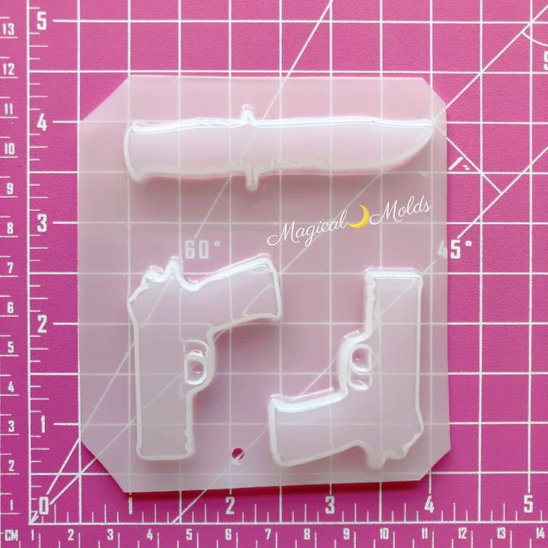 Cute Mini Guns Flexible Plastic Resin Mold Set~ 3 Pc - Etsy