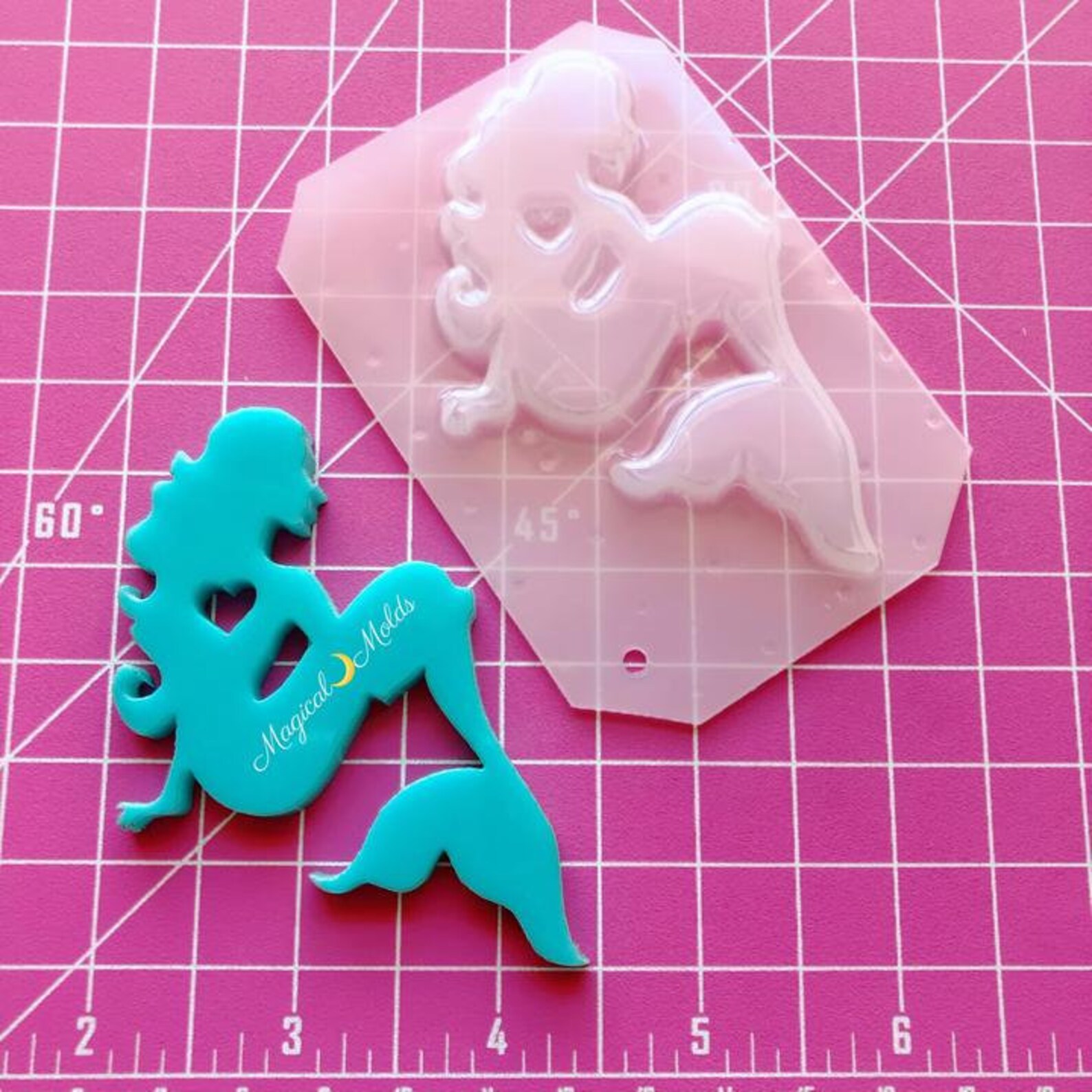 Lovely Mermaid Flexible Plastic Resin Chocolate Mold 1 Pc - Etsy