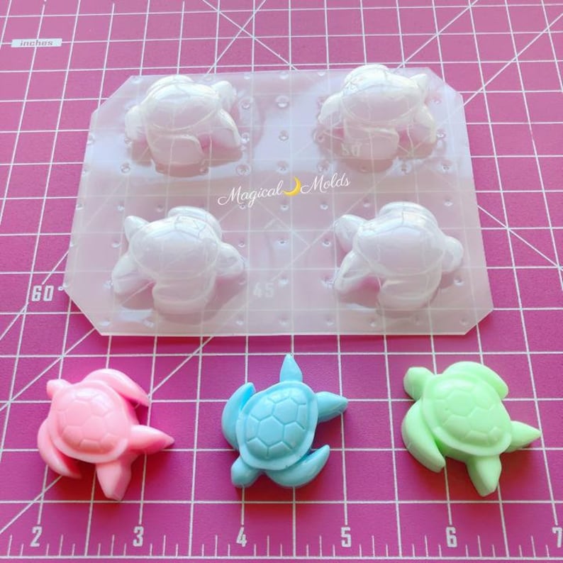 Sea Turtles Flexible Plastic Resin Mold Set ~ 4 Pc - Etsy