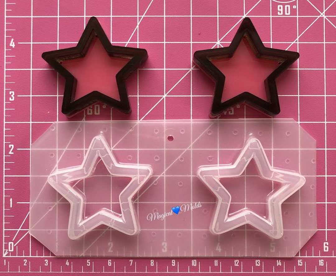 Double Layered Stars Flexible Plastic Resin Shaker Mold ~ 2 Pc - Etsy