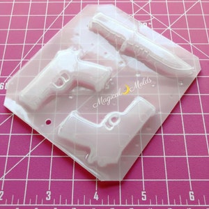 Cute Mini Guns Flexible Plastic Resin Mold Set~ 3 Pc - Etsy