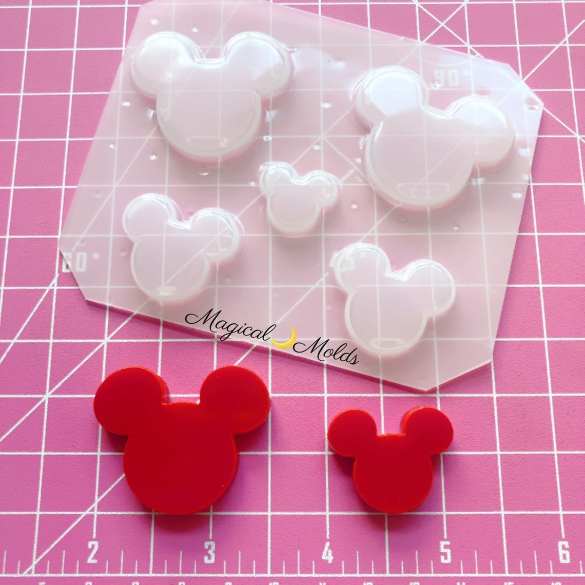 Mouse Lovers Heads Flexible Plastic Resin Chocolate Mold Set - Etsy