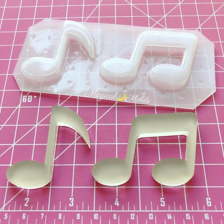 Musical Notes Flexible Plastic Resin Mold ~ 2 Pc - Etsy