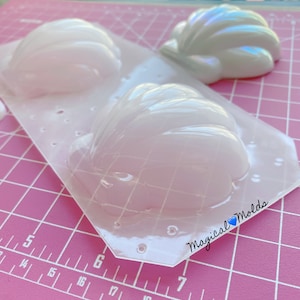 Large 3D Sea Shells Flexible Plastic Resin Chocolate Soap Mold Set ~ 2 ...