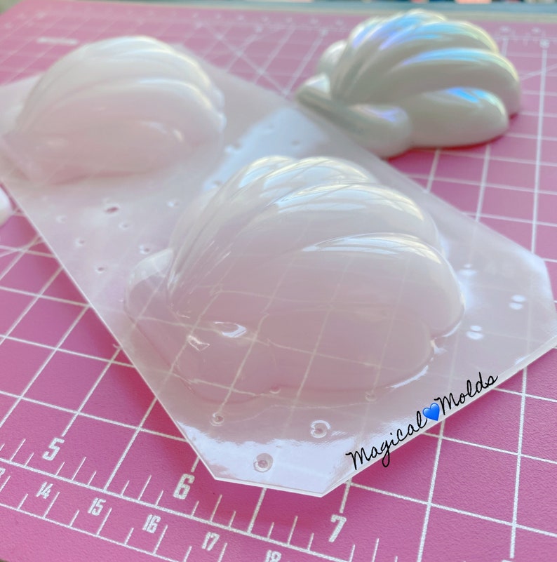 Large 3D Sea Shells Flexible Plastic Resin Chocolate Soap Mold - Etsy