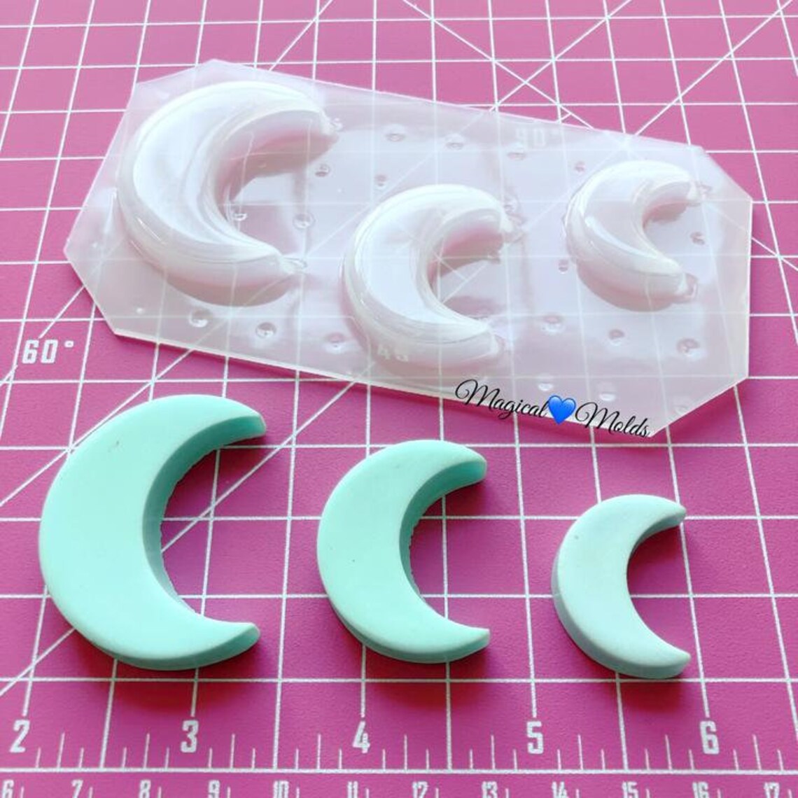 Crescent Moons Flexible Plastic Resin Chocolate Mold Set ~ 3 Pc - Etsy