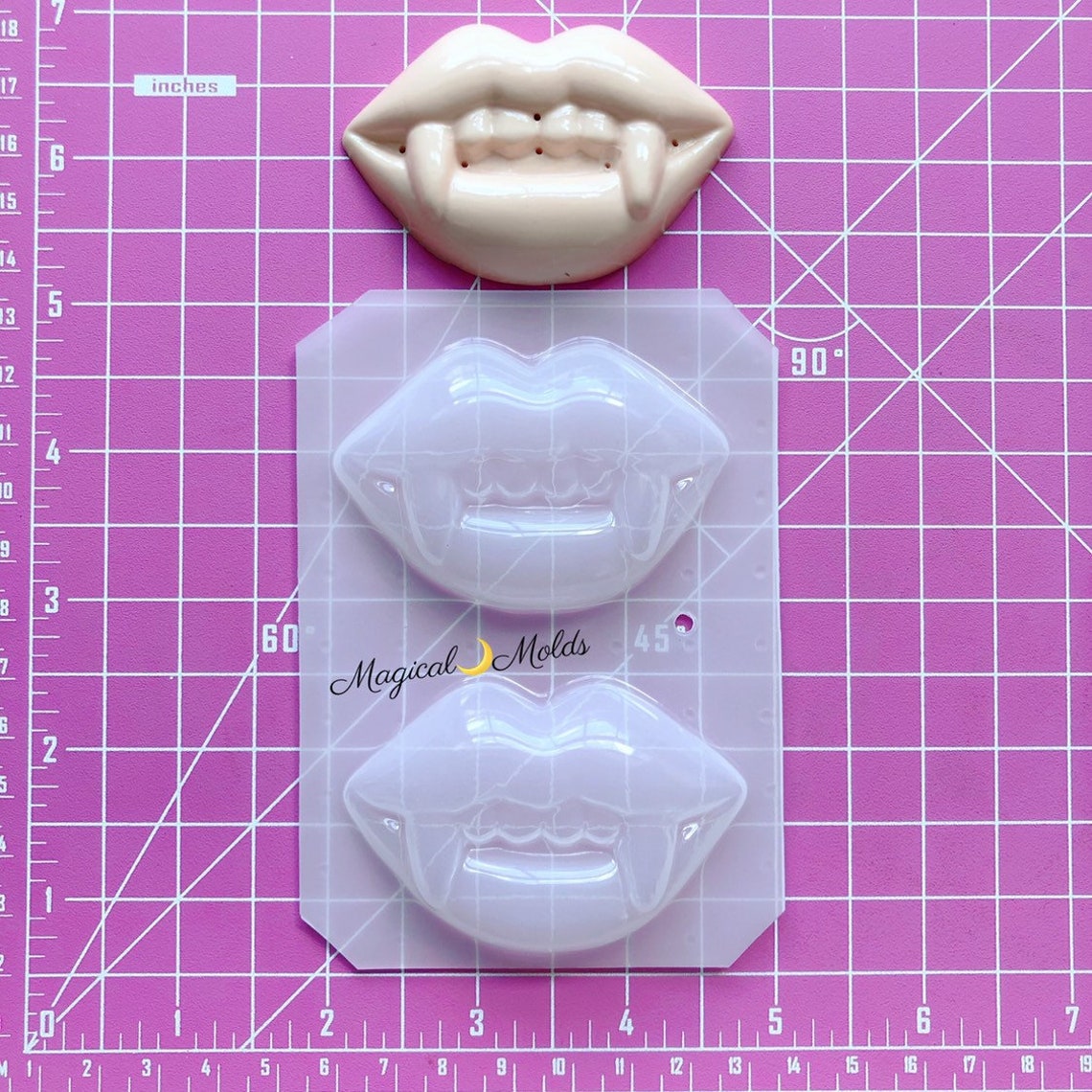 Large Creepy Fangs Flexible Plastic Resin Chocolate Soap Mold | Etsy