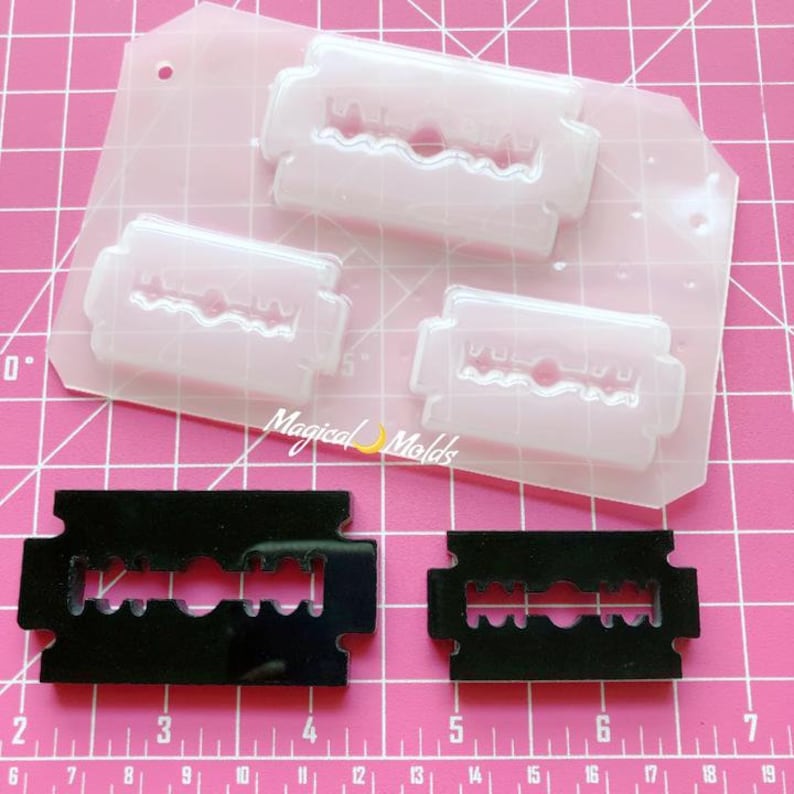 Creepy Razors Flexible Plastic Resin Chocolate Mold Set ~ 3 Pc - Etsy