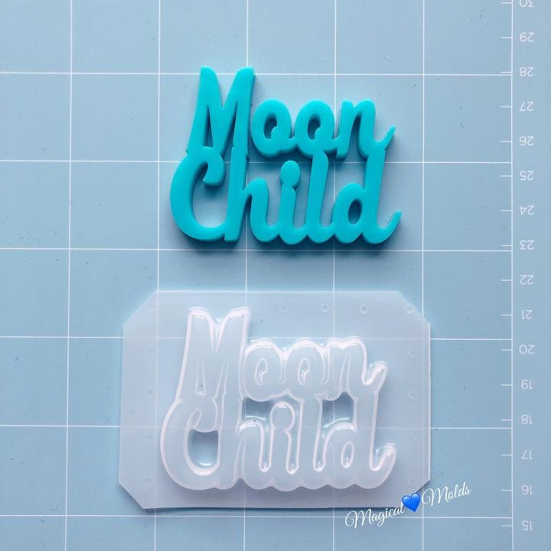 Moon Child Word Flexible Plastic Resin Mold ~ 1 Pc - Etsy