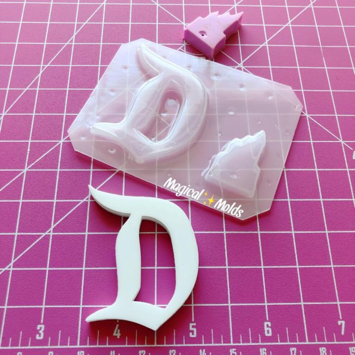 Letter D Flexible Plastic Resin Mold Set 2 pc | Etsy