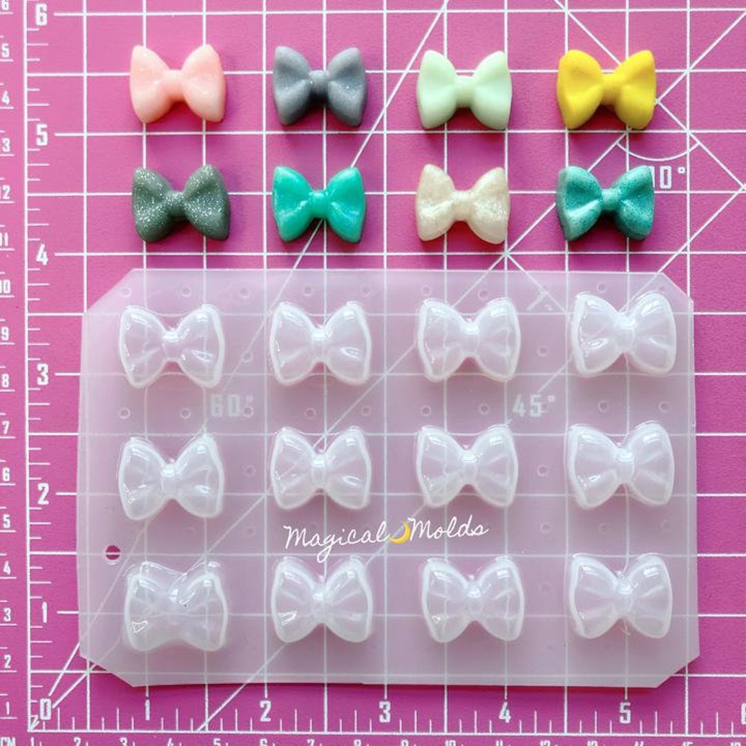 Deco Mini Bows Flexible Plastic Resin Mold ~ 12 Pc - Etsy