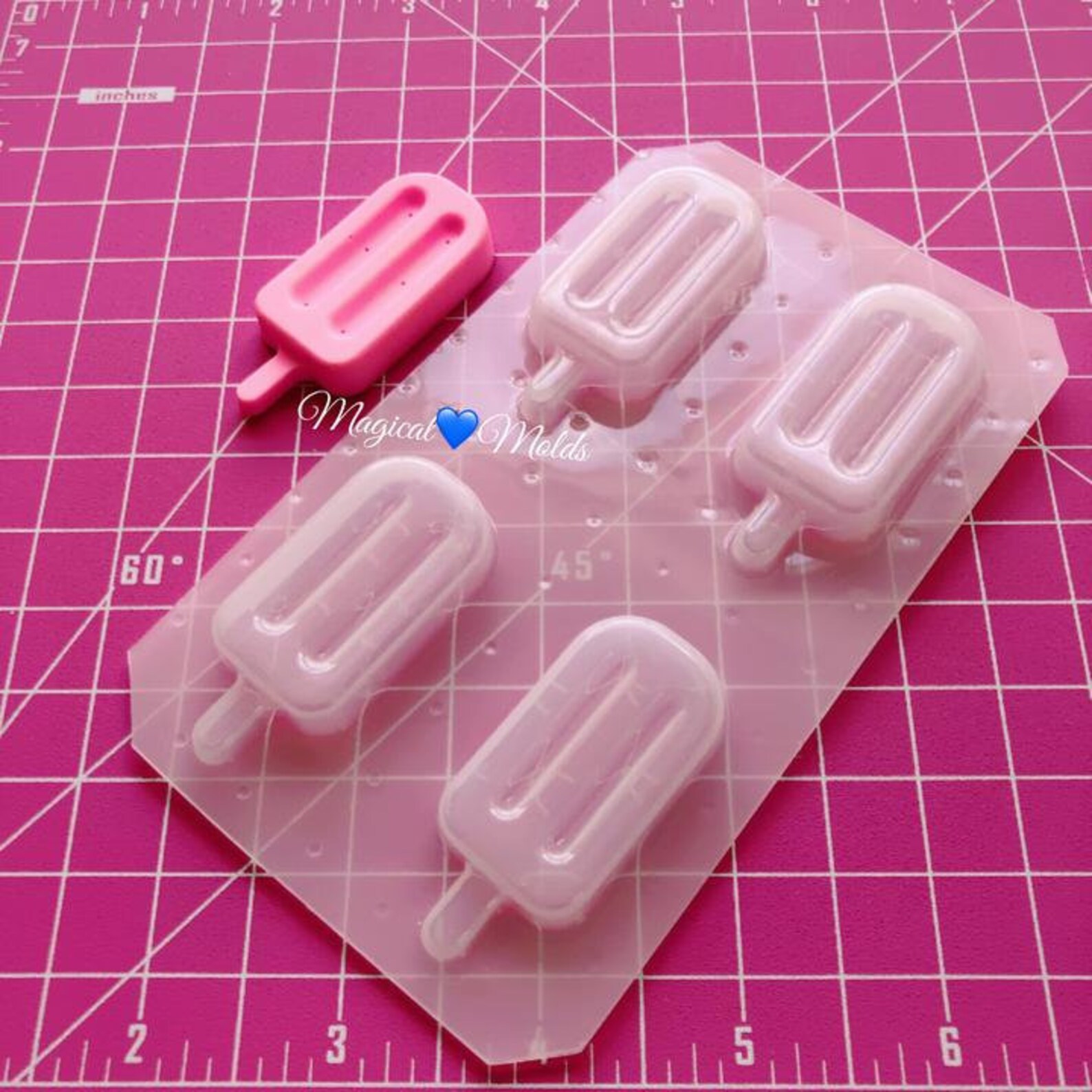 Kawaii Popsicles Flexible Plastic Resin Chocolate Mold Set ~ 4 Pc - Etsy