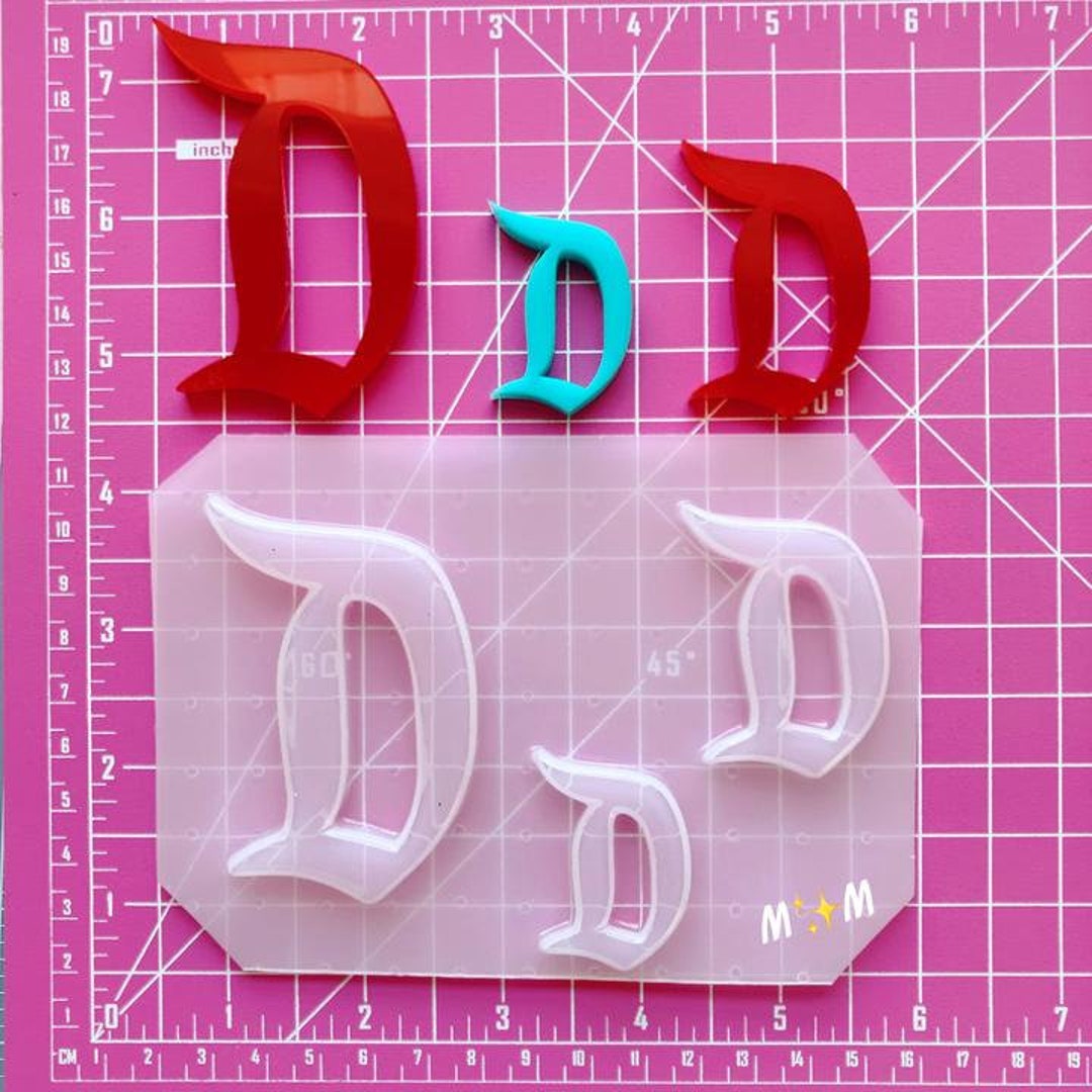 Retro Letter D Flexible Plastic Resin Mold Set ~ 3 Pc - Etsy
