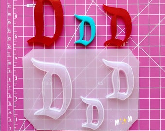 Letter D Flexible Plastic Resin Mold Set 2 pc | Etsy