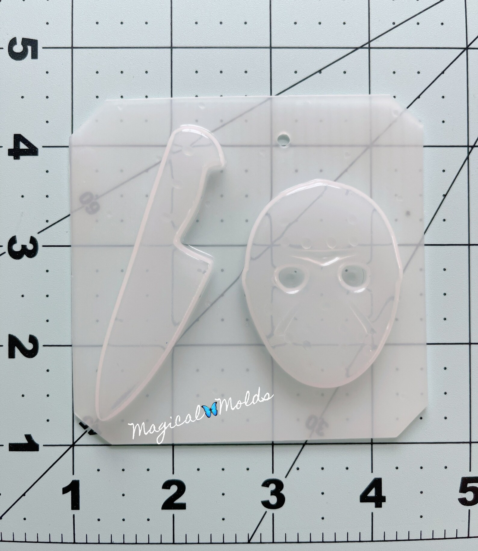 Creepy Horror Mask Set Flexible Plastic Resin Chocolate Mold ~ 2 Pc - Etsy