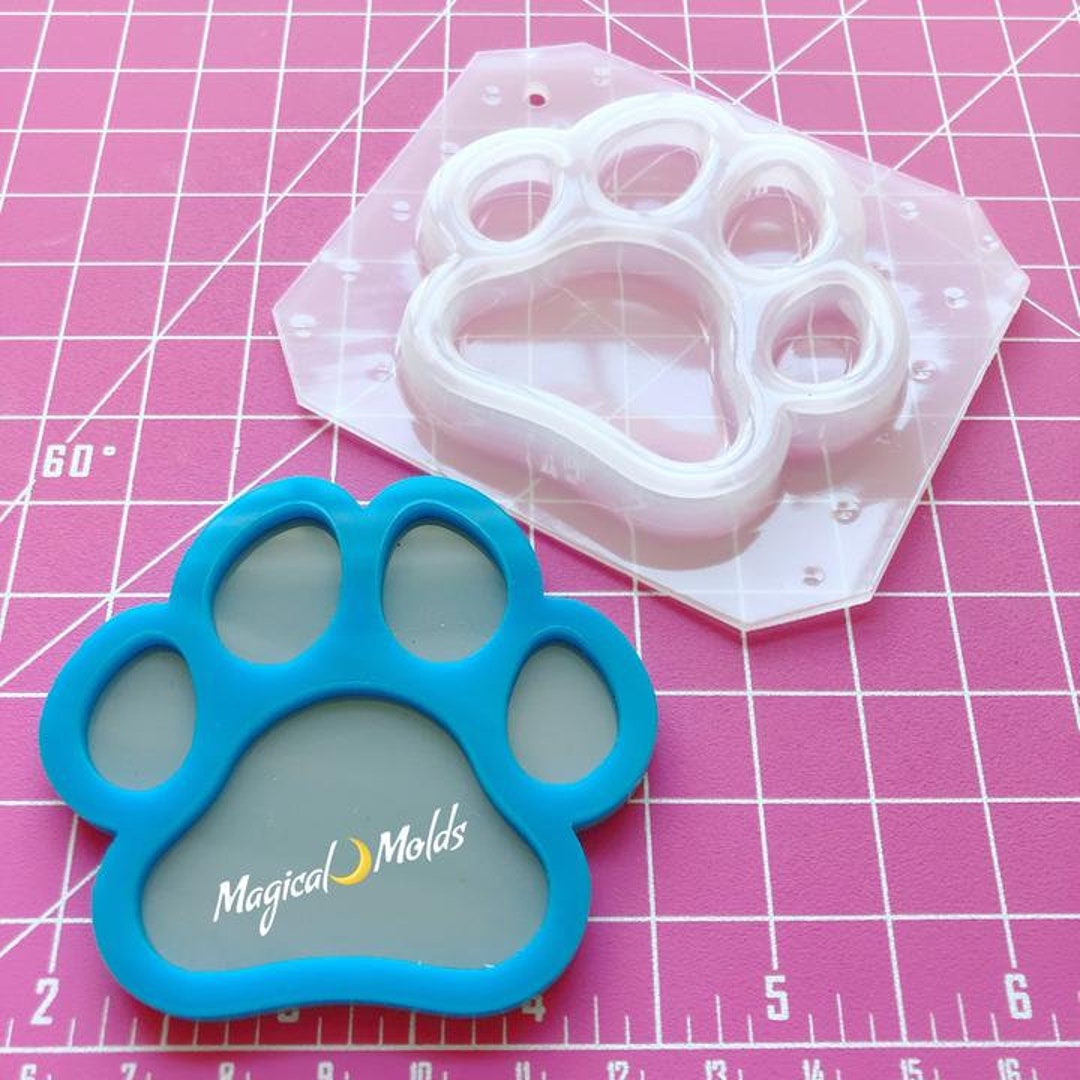 Dog Paw Shaker Flexible Plastic Resin Chocolate Mold ~ 1 Pc - Etsy