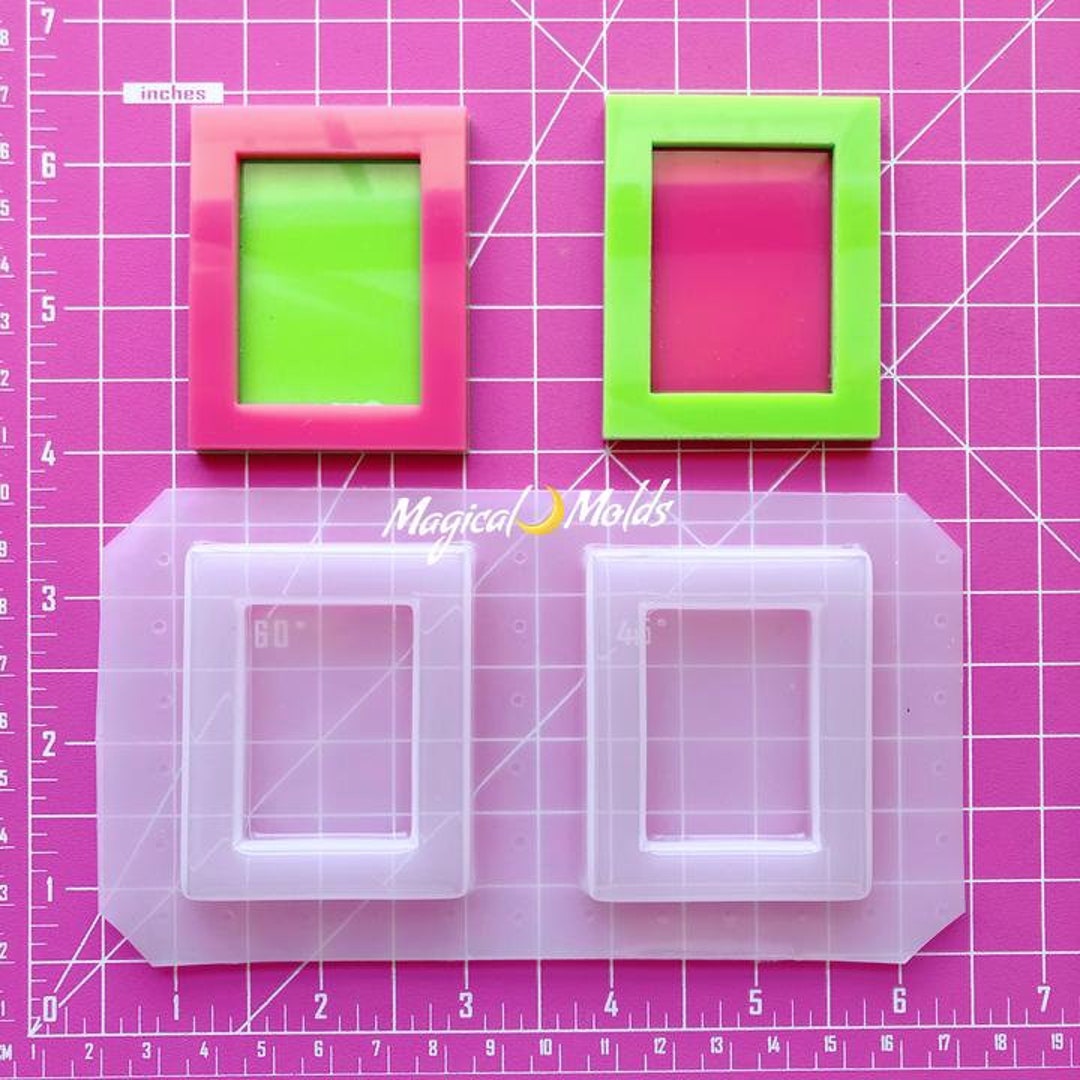 Rectangular Frames Shakers Flexible Plastic Resin Chocolate Mold ~ 2 Pc ...