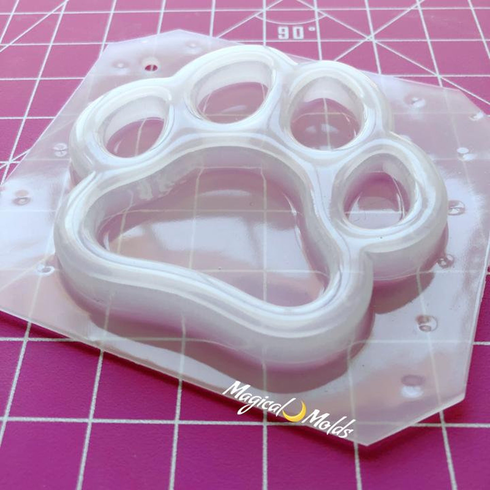 Dog Paw Shaker Flexible Plastic Resin Chocolate Mold 1 Pc - Etsy