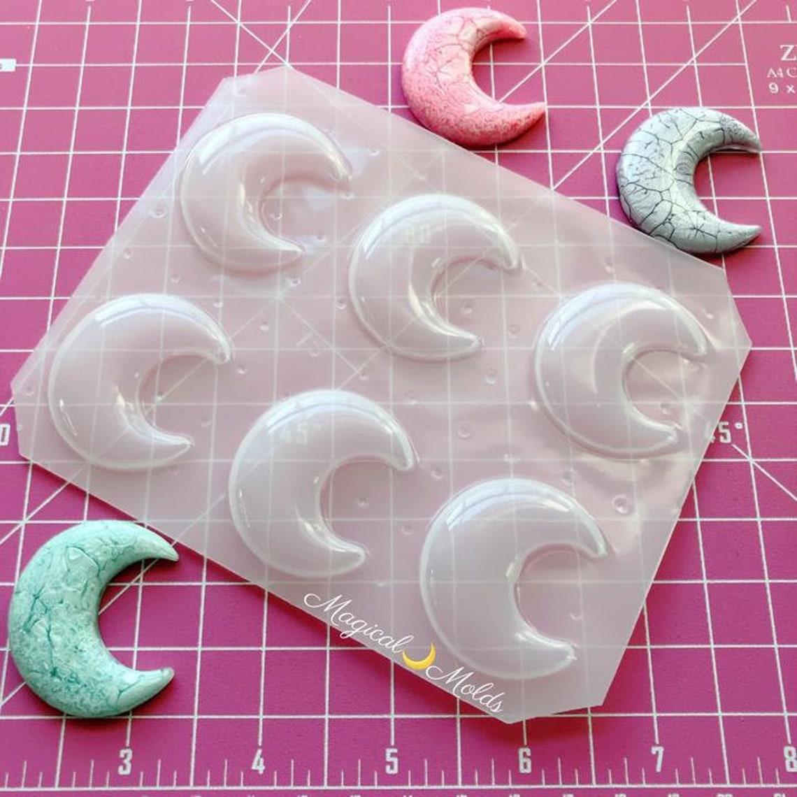 Decoden Crescent Moon Flexible Plastic Resin Chocolate Mold ~ 6 Pc - Etsy