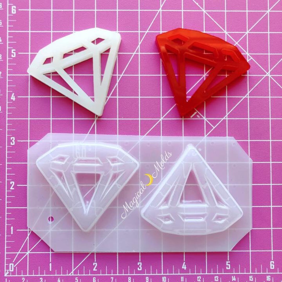 Open Diamonds Flexible Plastic Resin Mold ~ 2pc - Etsy