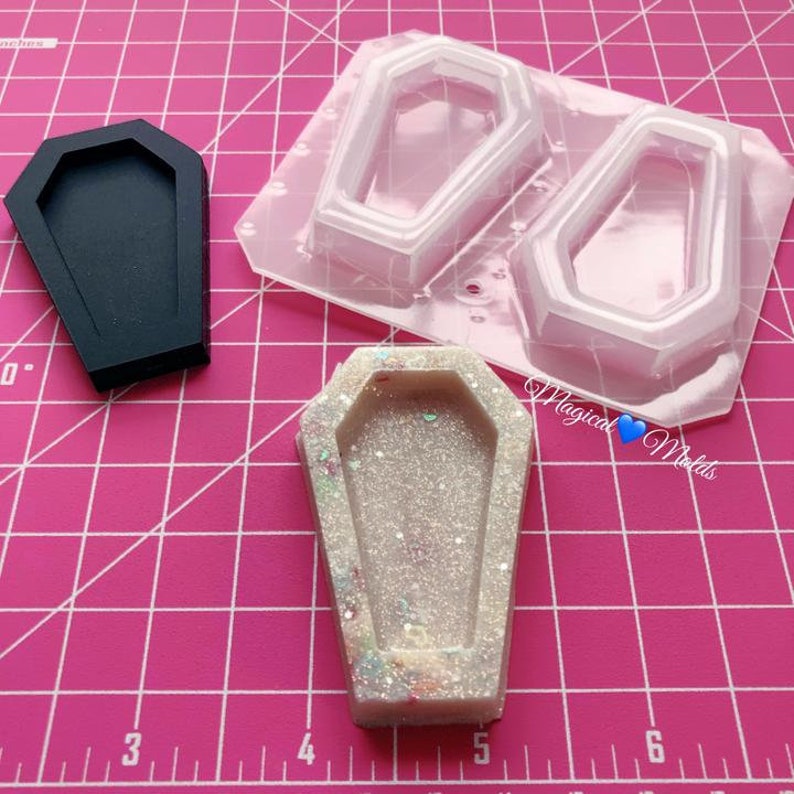 Coffin Shaker Flexible Plastic Resin Mold Set ~ 2 Pc - Etsy
