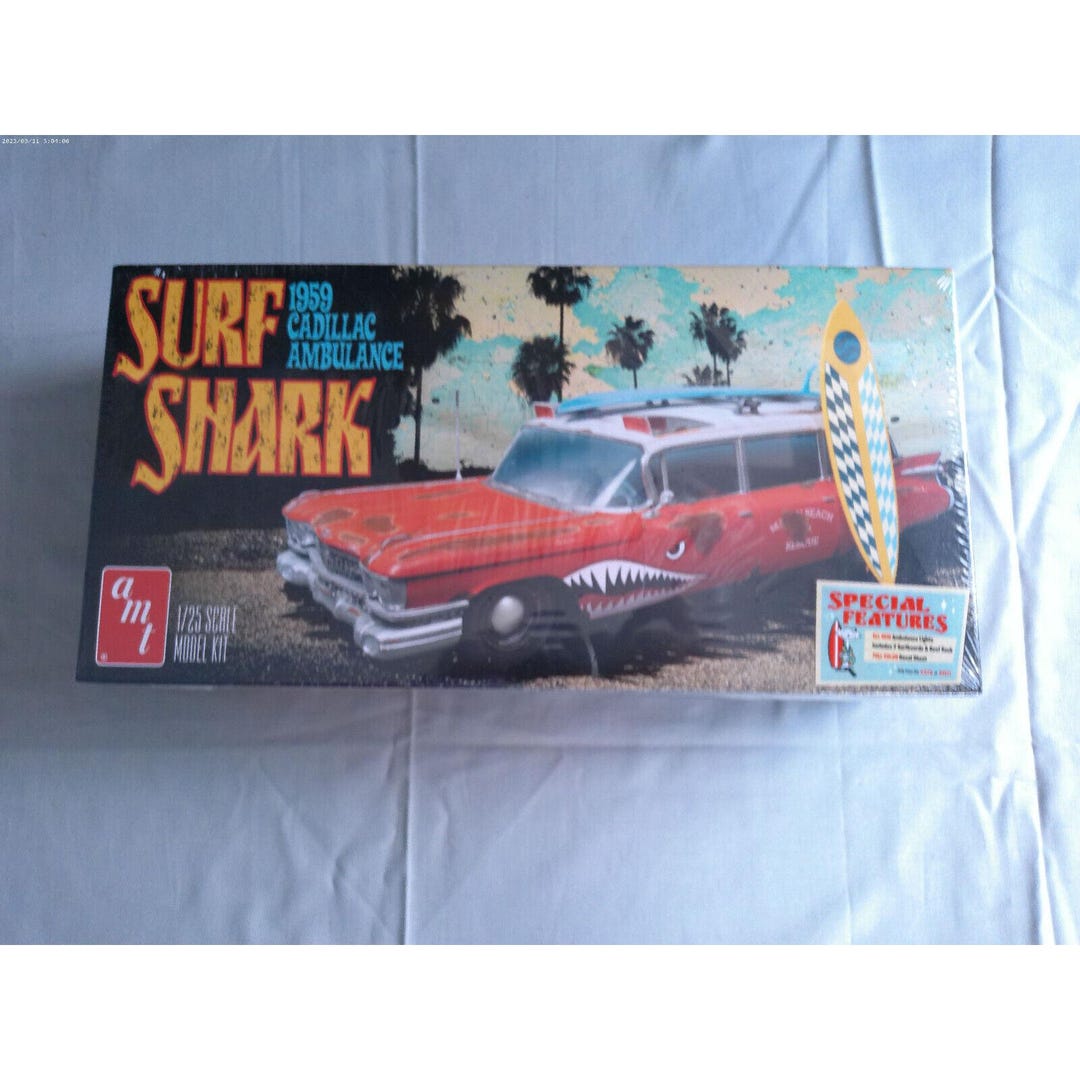 AMT Surf Shark 1959 Cadillac Ambulance 1/25 Scale Model Car Kit - Etsy