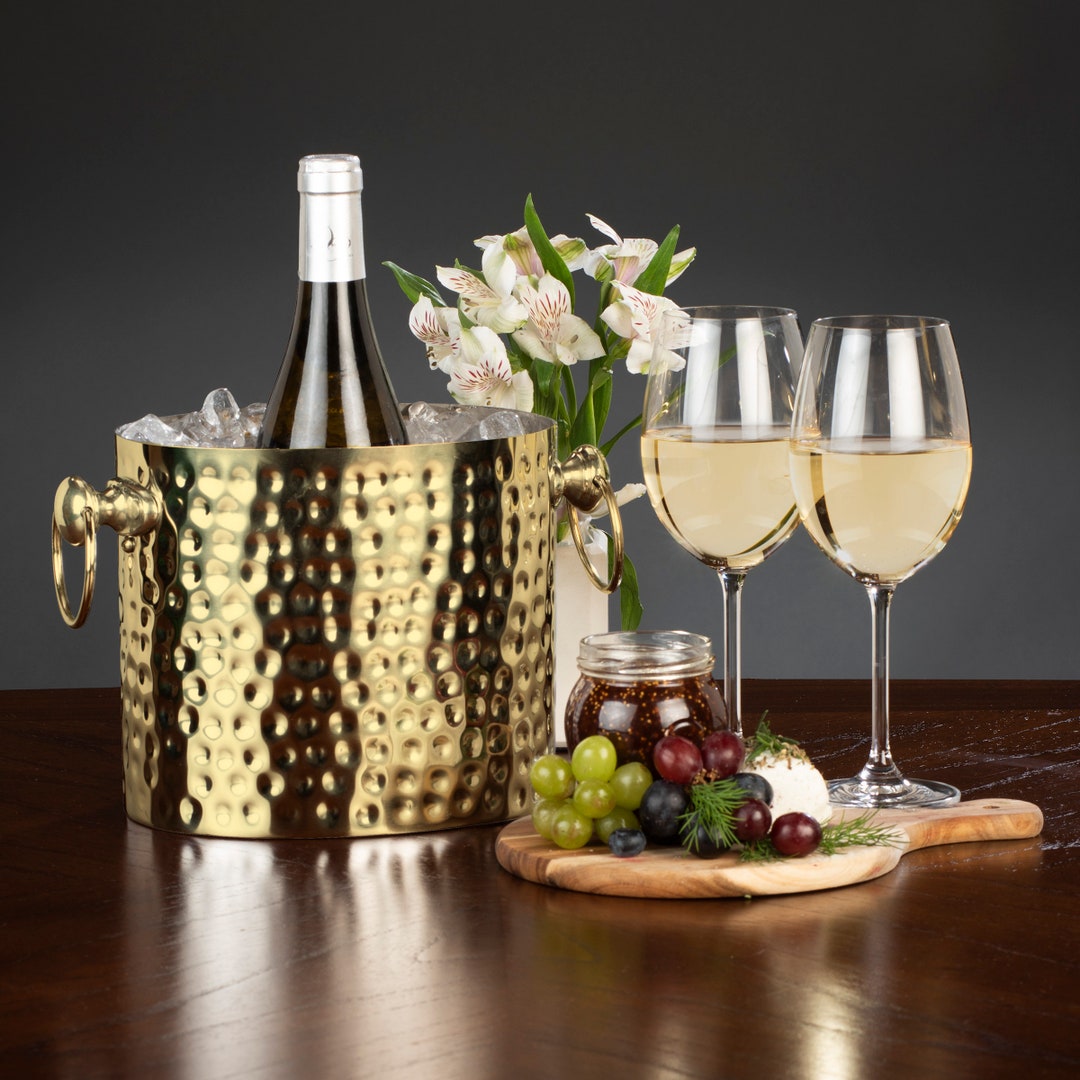 Wine Chiller Artisan Hand Made Gold Hammered by Chic Chill - Etsy