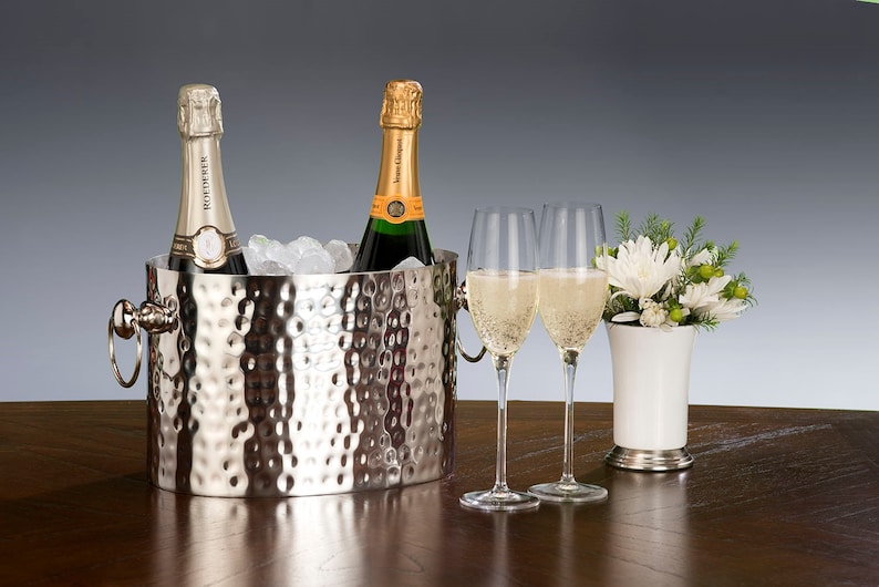 Wine Chiller & Champagne Cooler, 2-bottle - Handcrafted Stainless-steel ...