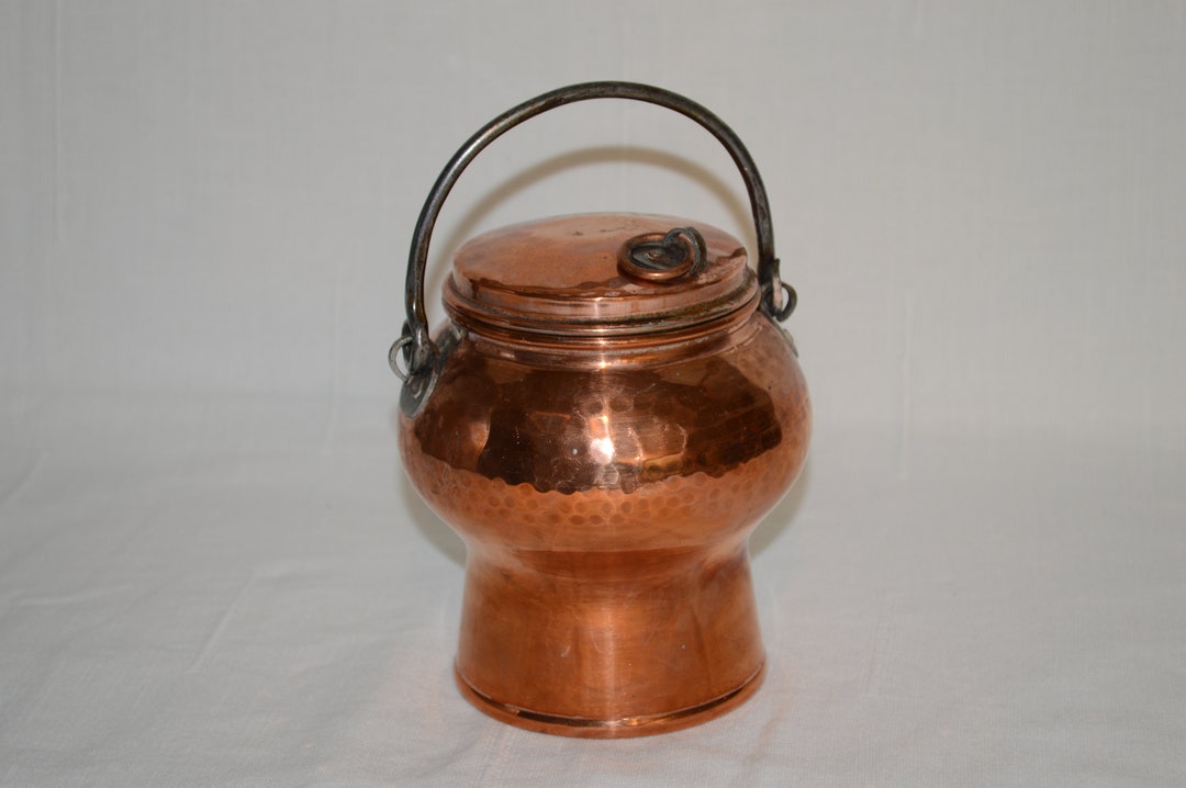 Vintage Hammered Copper Pot 15 Cm High - Etsy