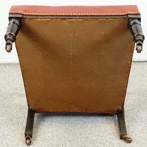 Antique Red Leather Armchair With Chair | Neo Renaissance 1800-1900s ...