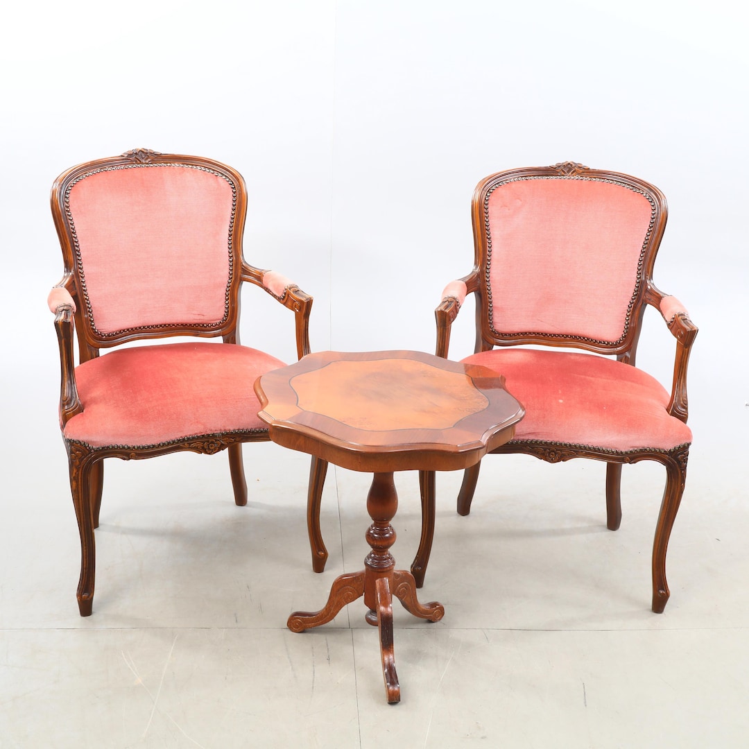 Vintage Rococo Style Armchair | French Louis XV Style Carved Rococo ...