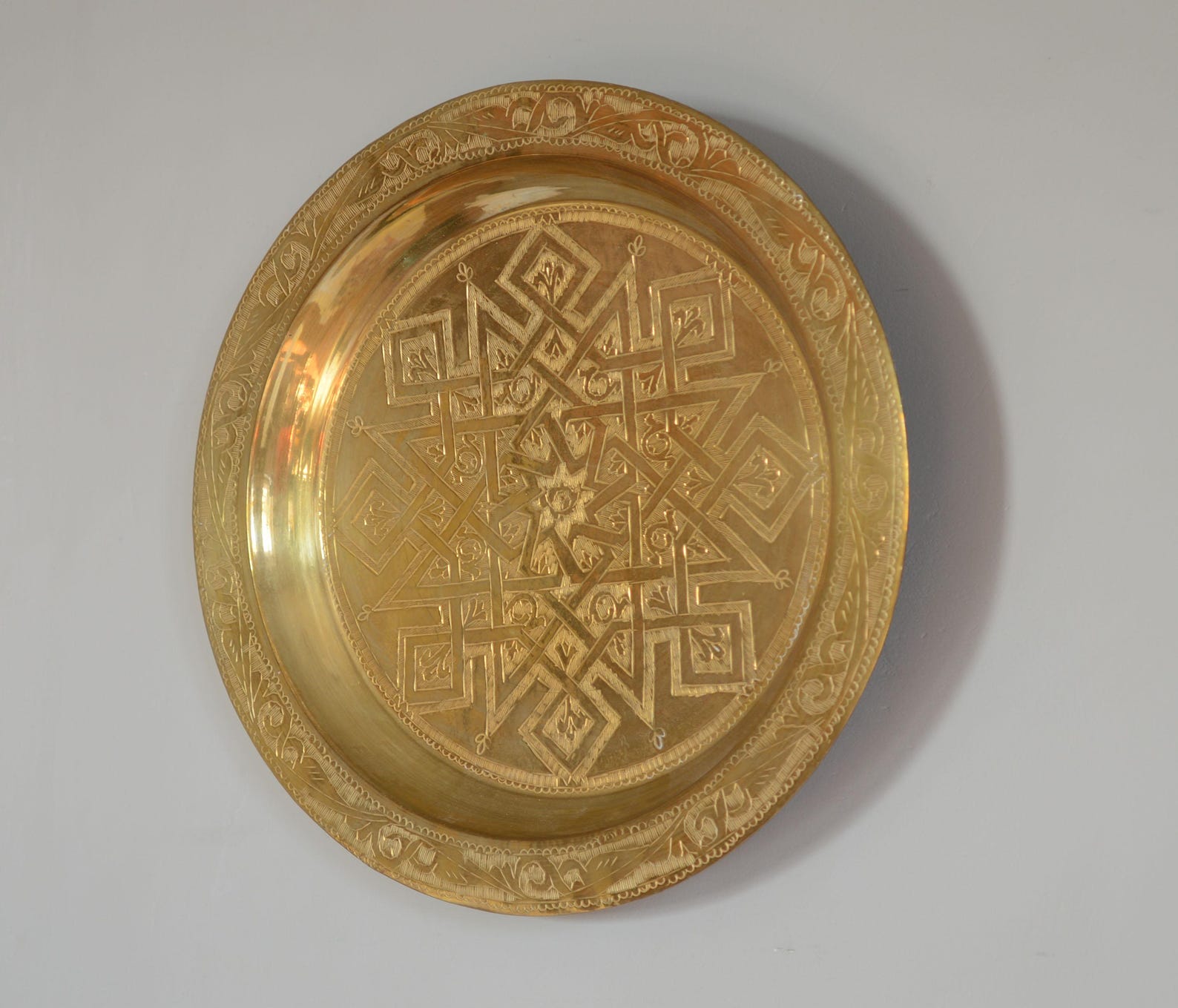 Plate With Calligraphy 35 Cm Mamluk Cairoware Antique Arabic Hammer ...