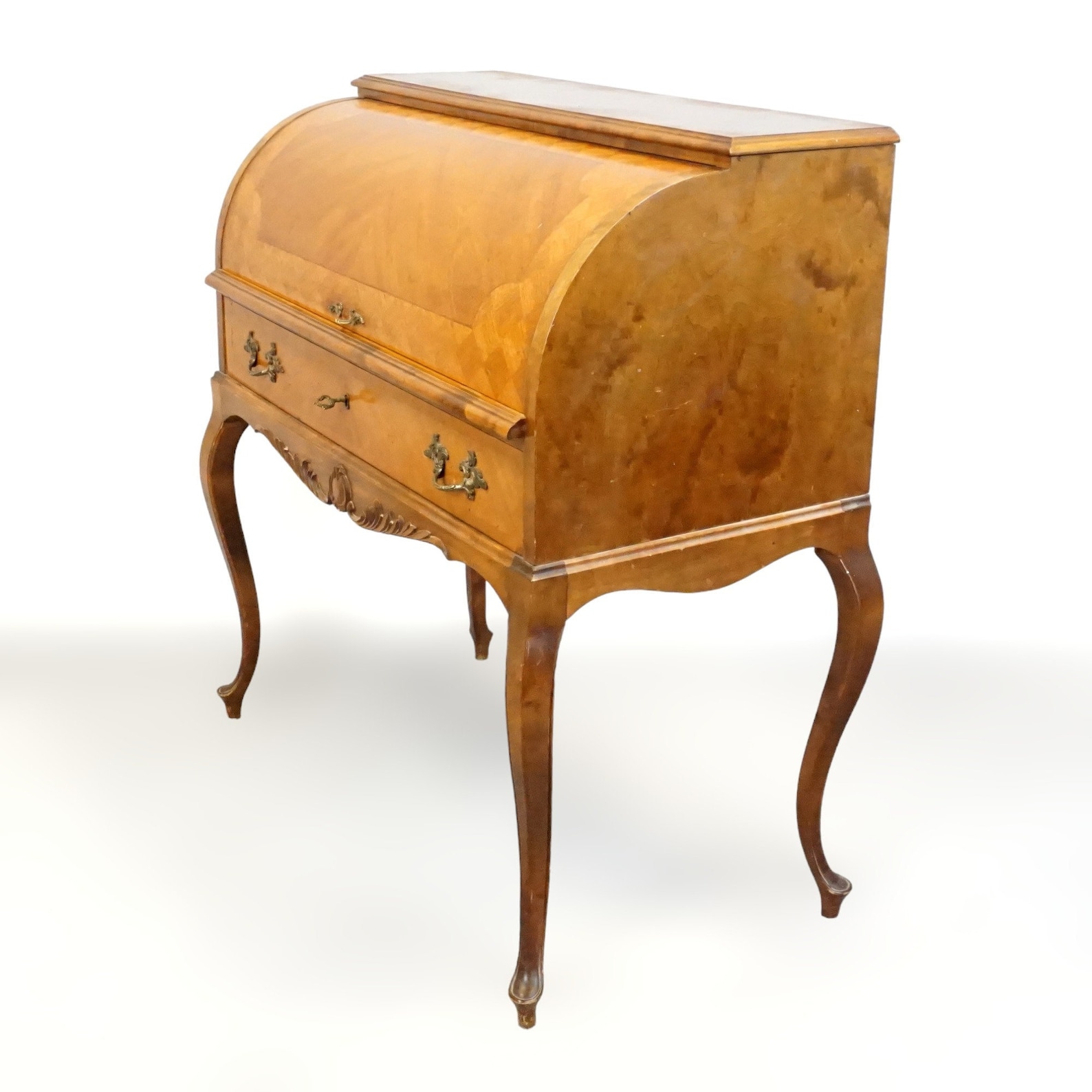 Vintage Inlaid Bureau Secretaire | 1950s | Writing Desk Furniture ...