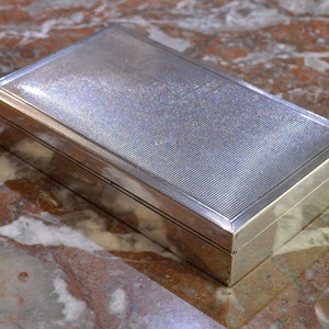 Vintage Silver Box | 12 Oz. 835 Silver With Mahogany Wood Interior ...