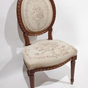 1800s Antique Old Chair Rococo Chaise De Style Rococo Balloon Back ...