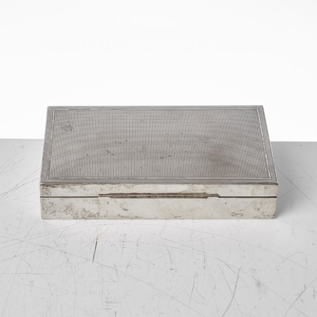 Vintage Silver Box 12 Oz. 835 Silver With Mahogany Wood - Etsy