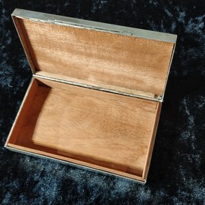 Vintage Silver Box | 12 Oz. 835 Silver With Mahogany Wood Interior ...