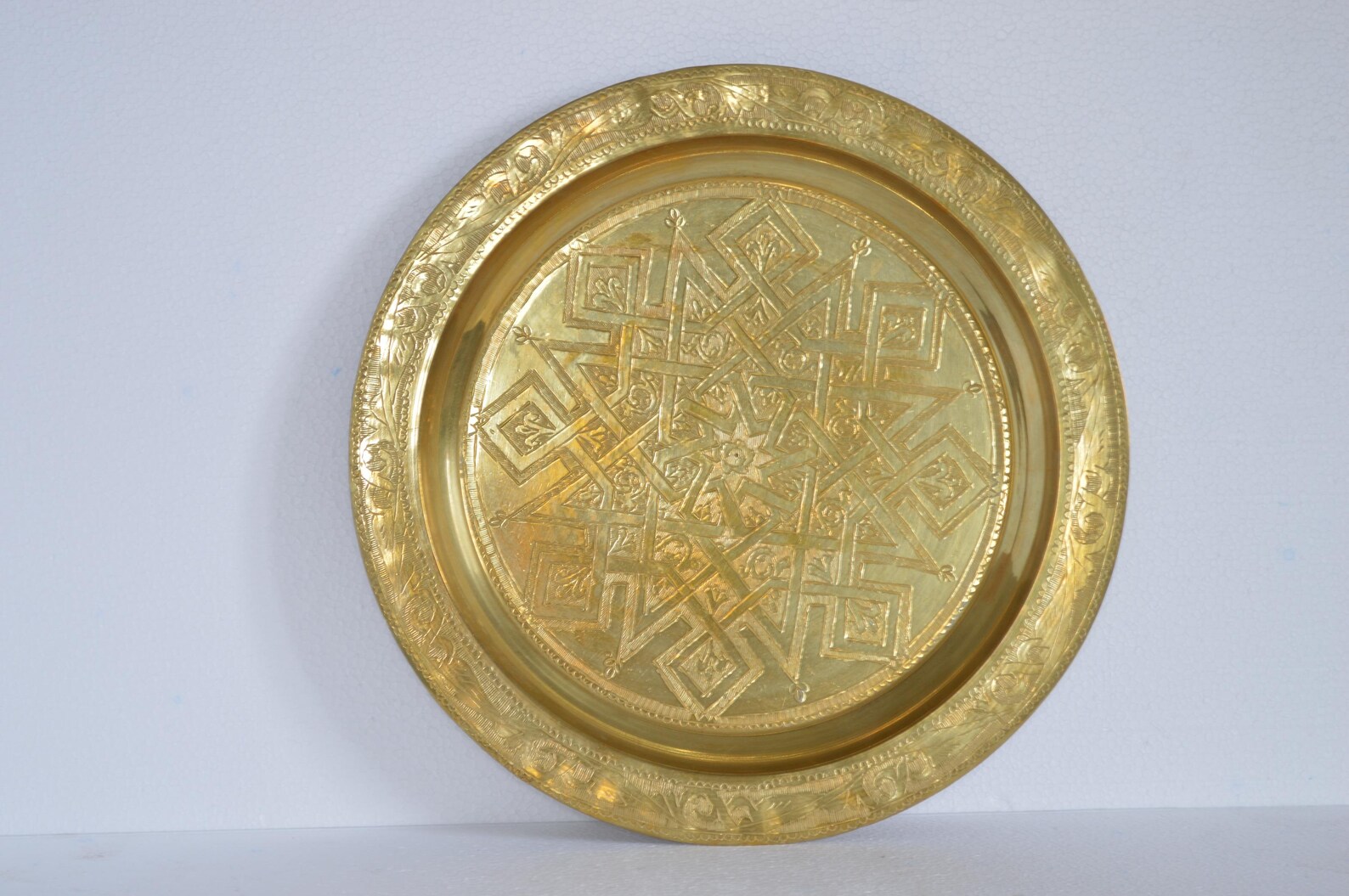 Plate With Calligraphy 35 Cm Mamluk Cairoware Antique Arabic Hammer ...