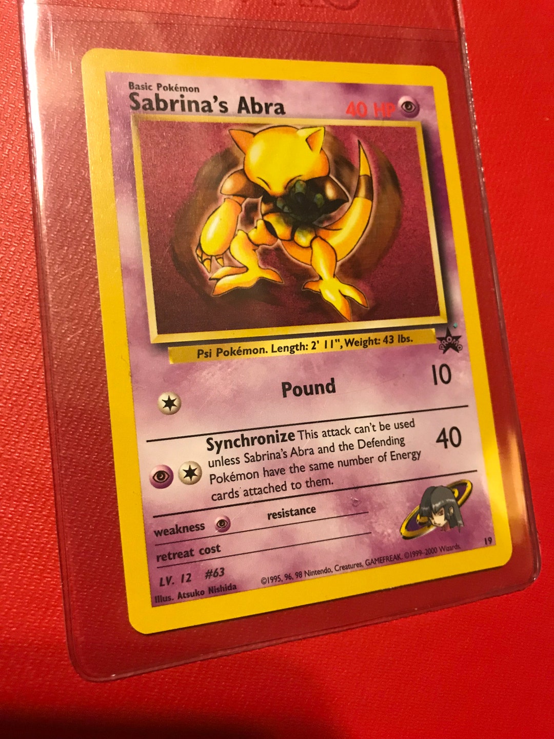 Sabrina’s Abra Black Star Pokemon Card - Etsy