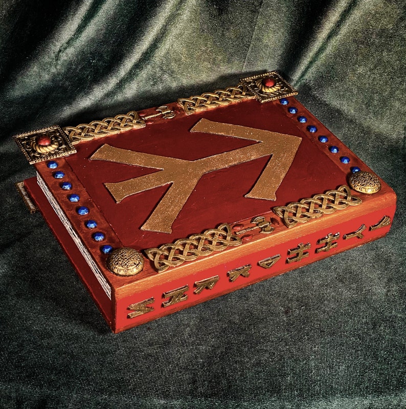 Book of Grudges Warhammer Dammaz Kron Wooden Book Box Fantasy Dwarf ...