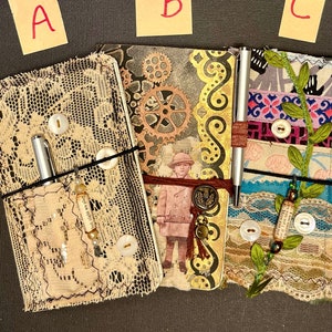 4 Mini Snippet Journal With Handmade Embellishments to Choose - Etsy