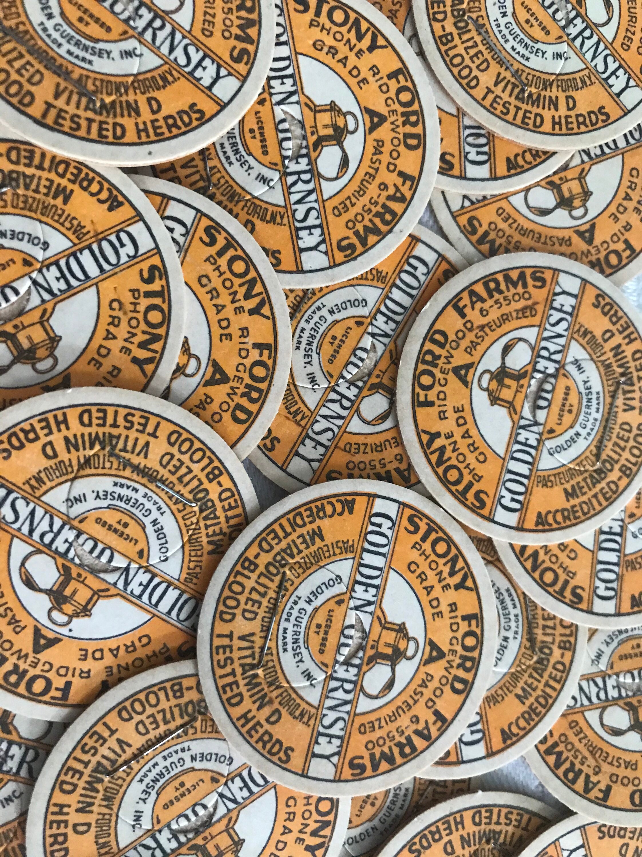 Milk Bottle Caps /15 Vintage Cardboard Milk Caps for Crafts, Mixed ...