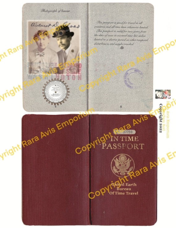 Time Travelers Passport Digital Downloadable - Etsy