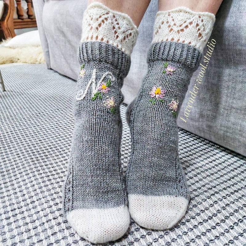 Hand Knit Socks - Etsy