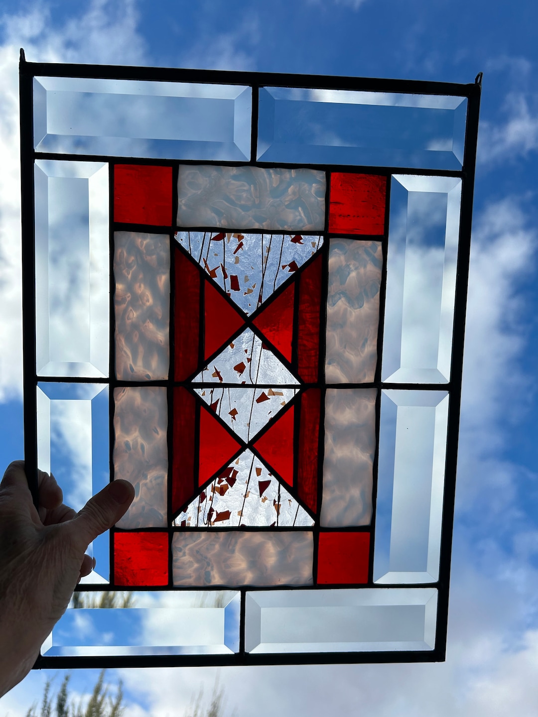 Red and Crystal Firelight Panel - Etsy