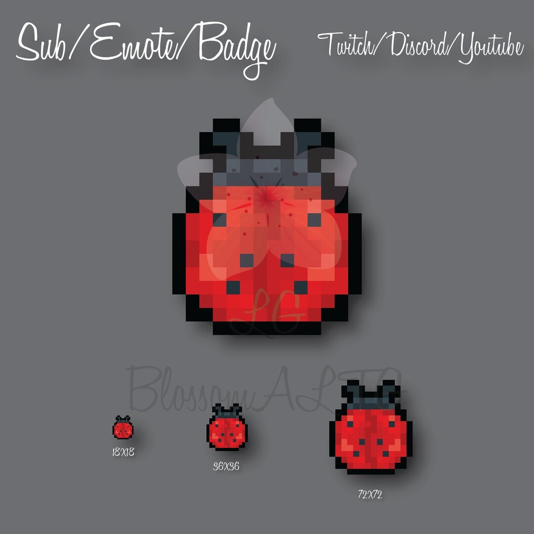 Spring Collection - Ladybug - Sub/emote/badge - Etsy