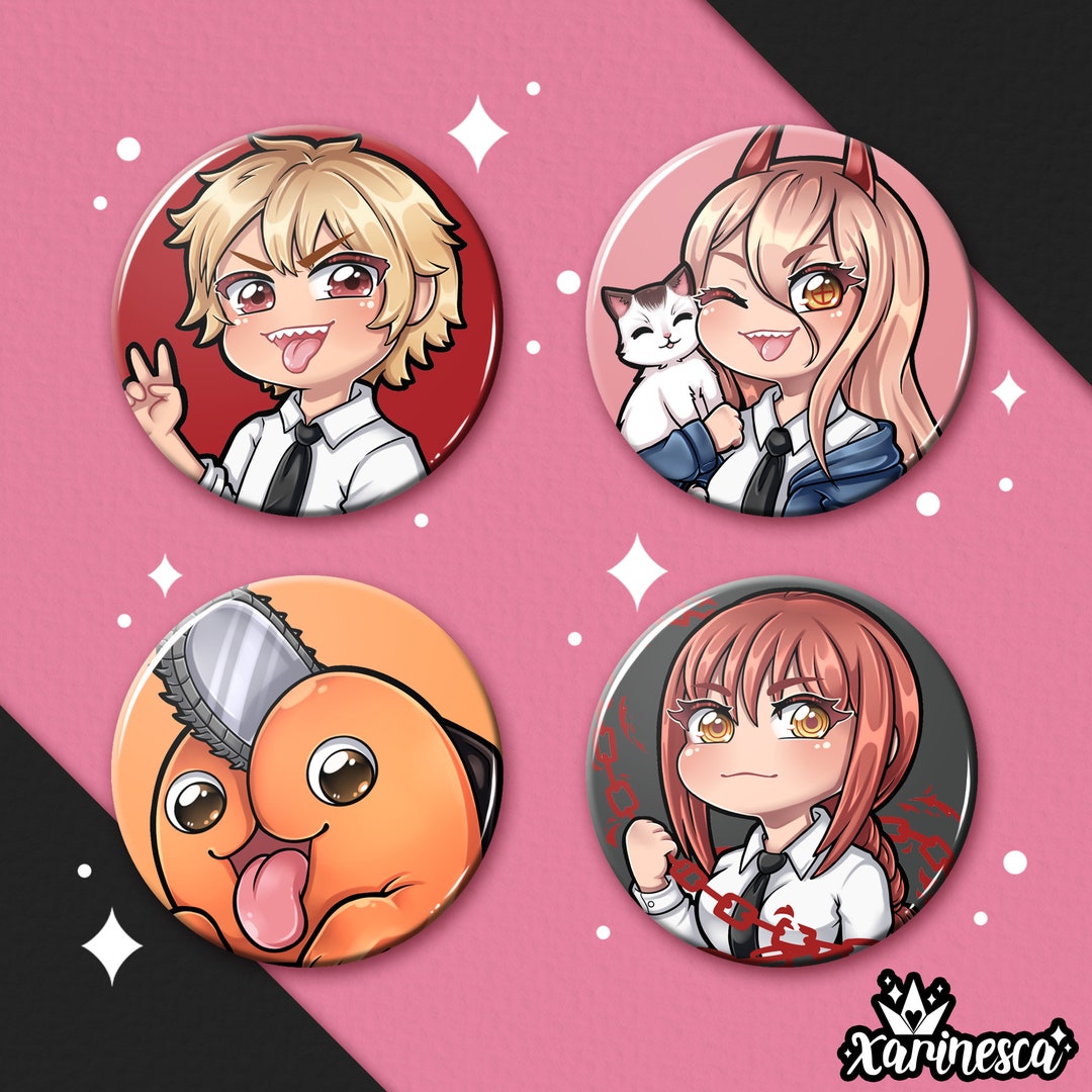 CSM Button Pins // CSM Chainsaw Devil Dog // Power // Denji // Makima ...