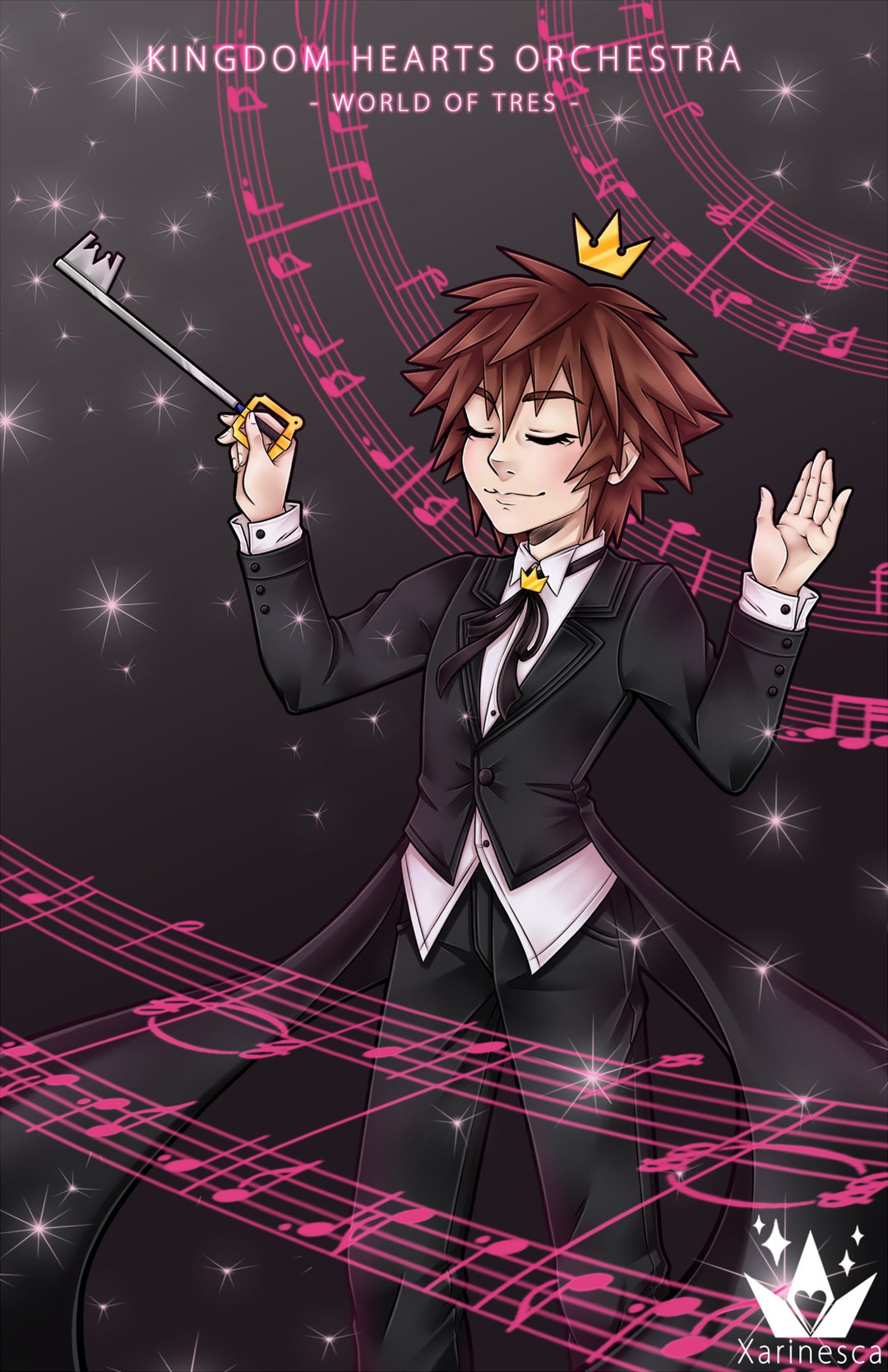 Orchestra Sora Large Print / Kingdom Hearts Fanart - Etsy
