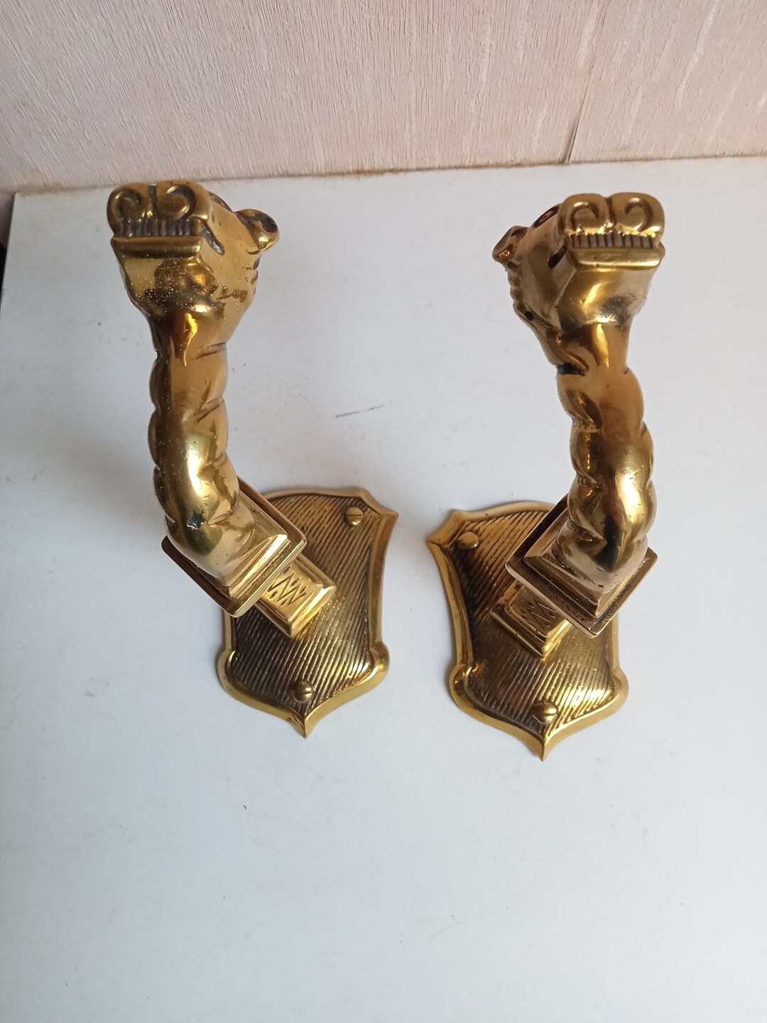 Accroche rideaux en bronze doré, art deco longueur 14,5 cm decor ...