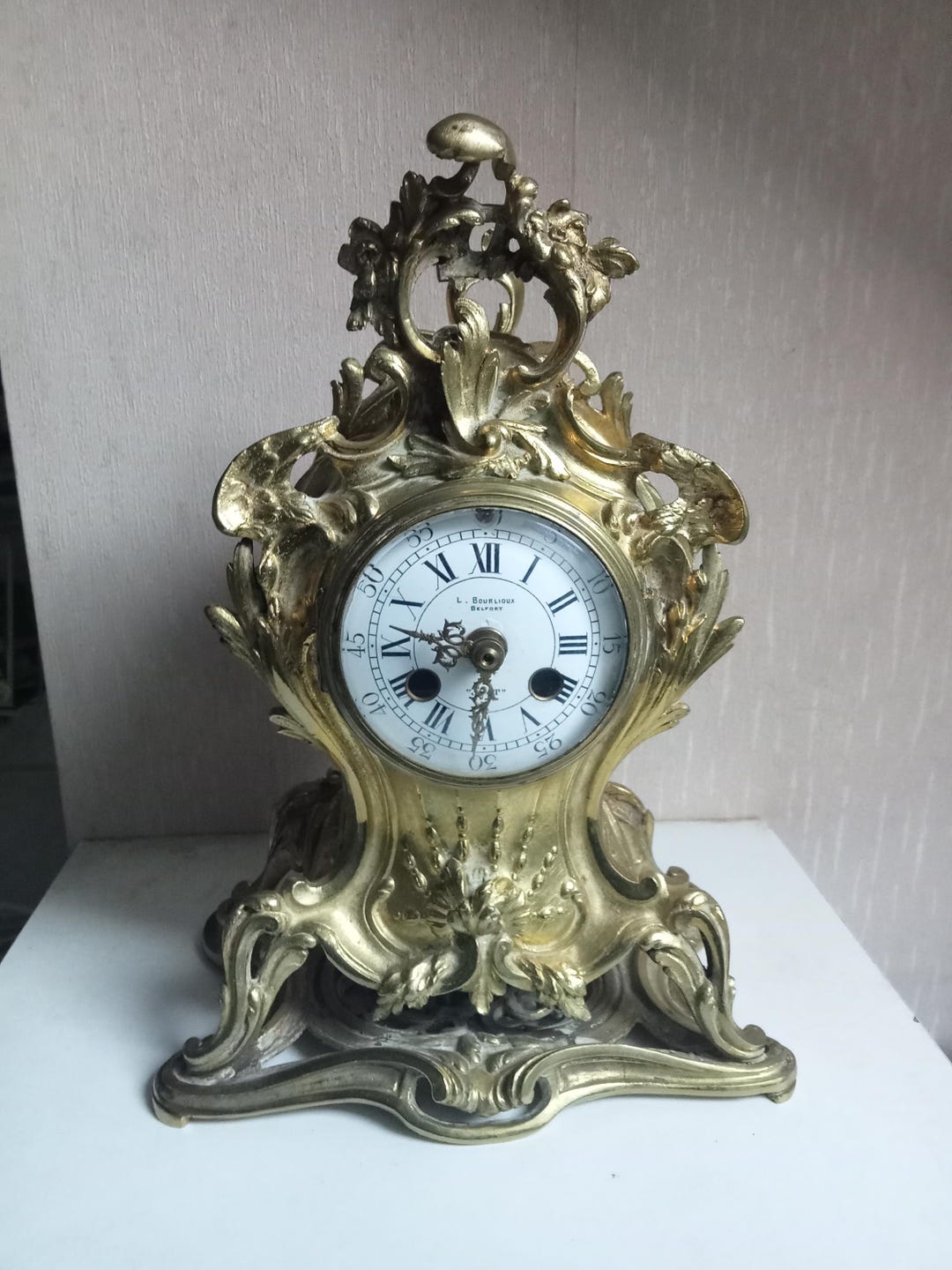 Louis XV Clock in Gilded Bronze 3.45 Kg Old Movement Replaced by ...